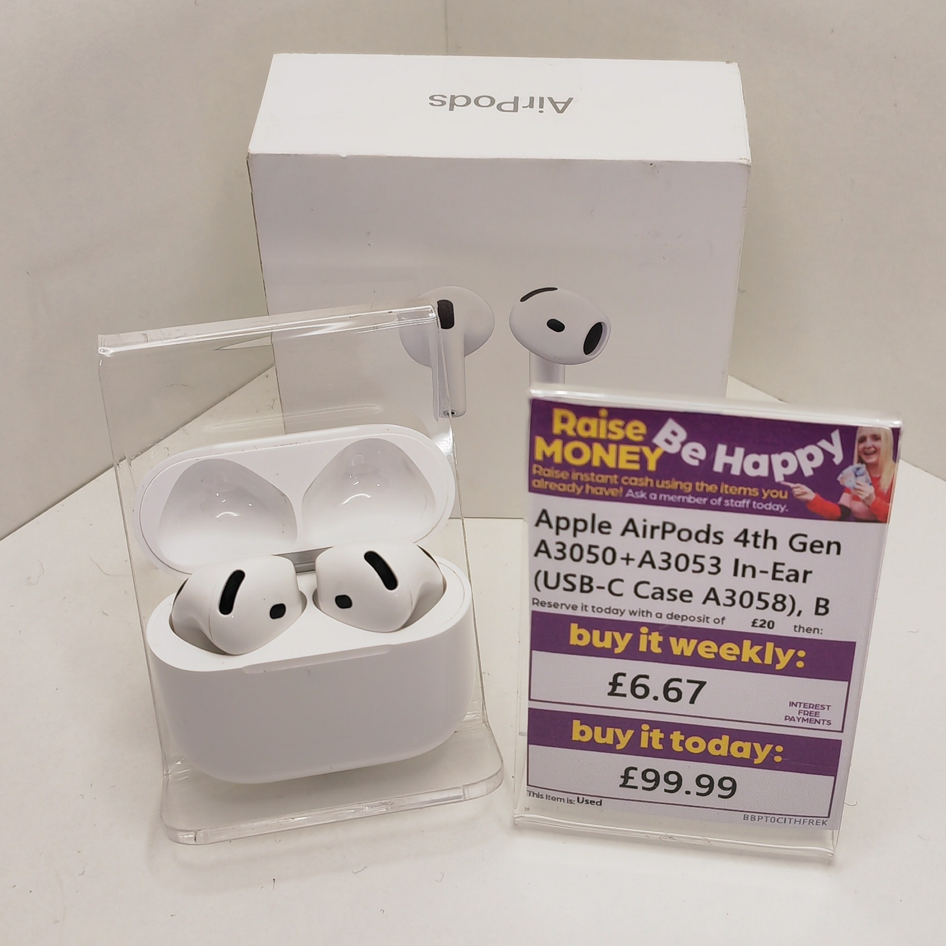 Used Apple AirPods 4th Gen A3050+A3053 In-Ear (USB-C Case A3058), B ...